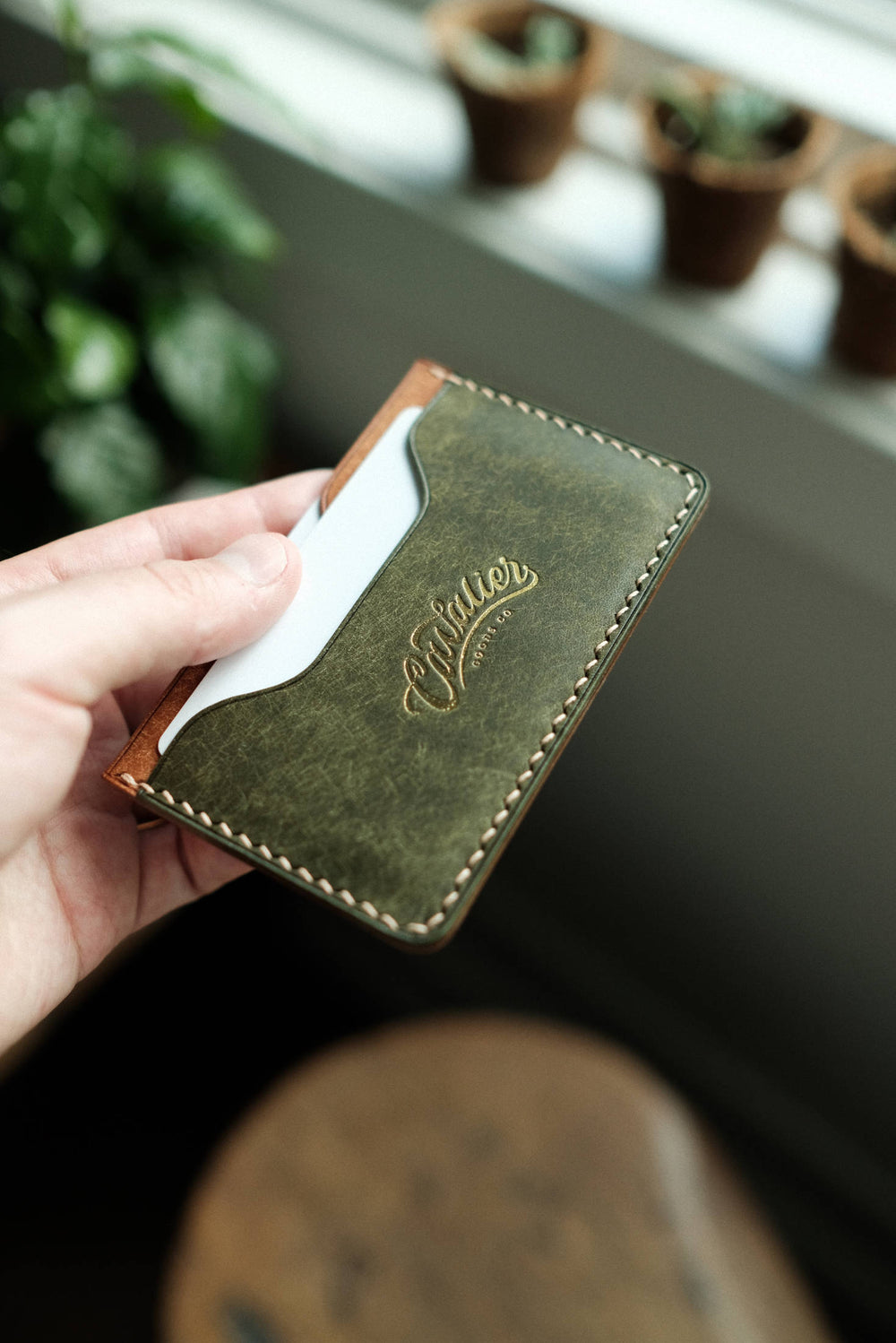 The Minimalist - Leather Cardholder with 2 Card Slots | Cavalier Goods Co.