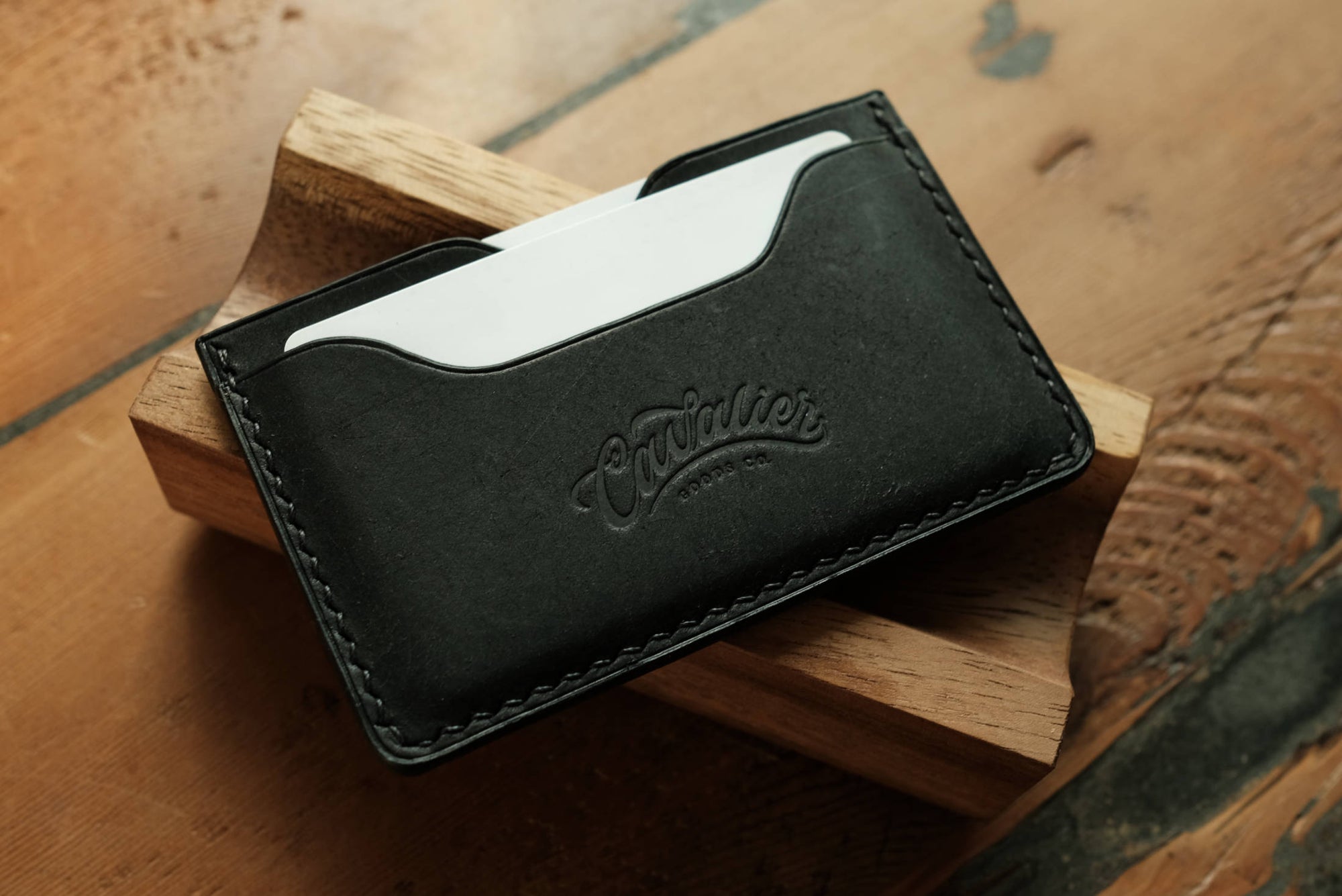 The Minimalist - Leather Cardholder with 2 Card Slots | Cavalier Goods Co.